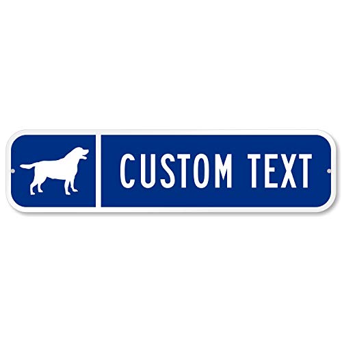 SmartSign Customize Your Own Blue Street Sign with Dog Symbol – SignoGrafx