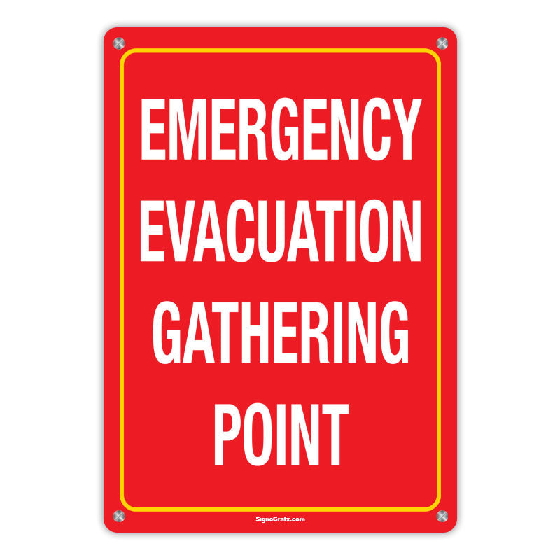 Emergency Evacuation Gathering Point Sign – SignoGrafx
