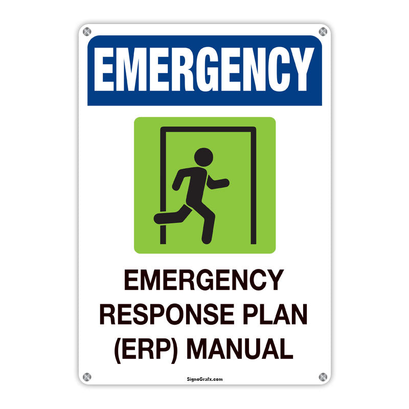 Emergency Response Plan (Erp) Manual Sign – SignoGrafx