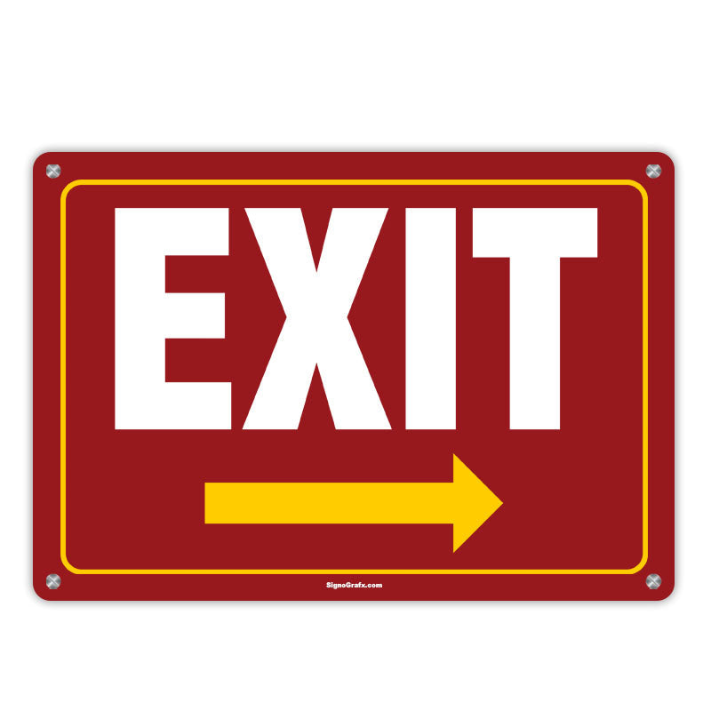 Exit Sign (Right Arrow) – SignoGrafx