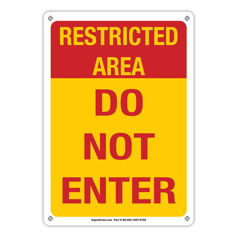 Restricted Area Do Not Enter Sign – SignoGrafx